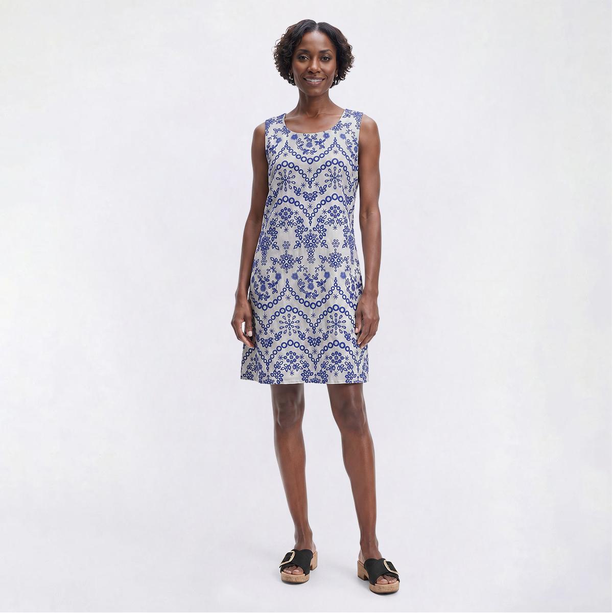 Click here for Womens Harper 241 Sleeveless Embroidered Eyelet Sh... prices